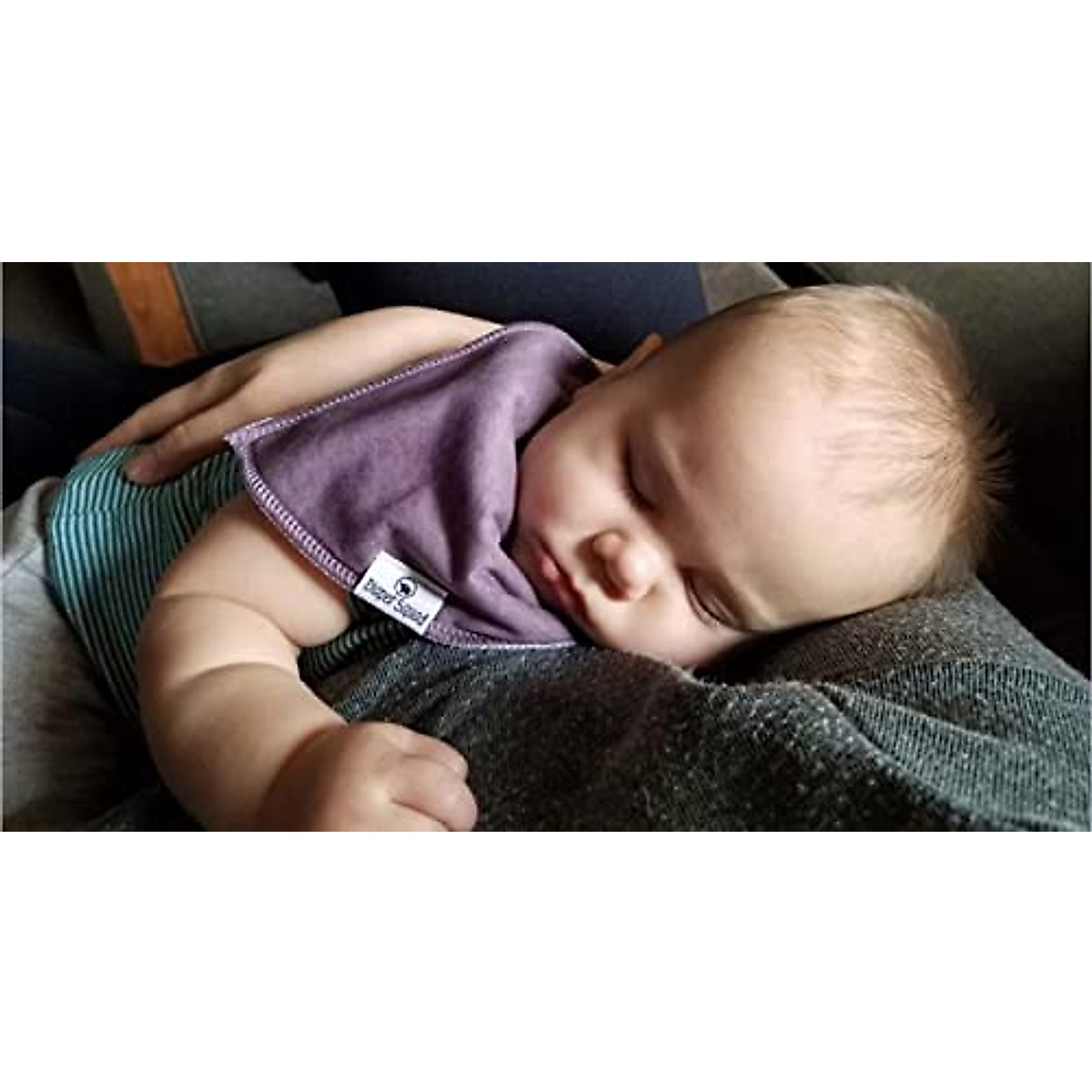 Diaper Squad 100% Organic Cotton Earthy Solid 10-Pack Baby Drool Bandana Bibs for Boys and Girls, Plain Colors