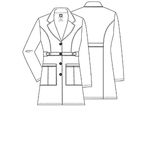 Adar Universal Stretch Lab Coat for Women - 36" Tab-Waist Lab Coat - 3304 - White - M