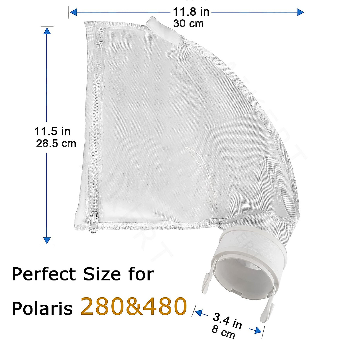 Aikert Pool Cleaner Bag for Polaris 280 Bag Replacement - Pool Cleaner Parts All Purpose Zippered Bags K13 for Polaris 280, 480/2 Pack