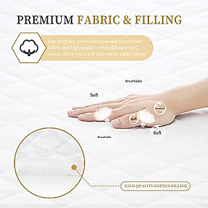 Bundle Safe and Sound Waterproof Quilted Mattress Pad + Waterproof Quilted Mattress Pad （White ＆ Grey）