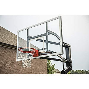 Goalsetter All-American In Ground Adjustable Basketball System with 60-Inch Acrylic Backboard and Single Static Rim, Black (SS45560A1)
