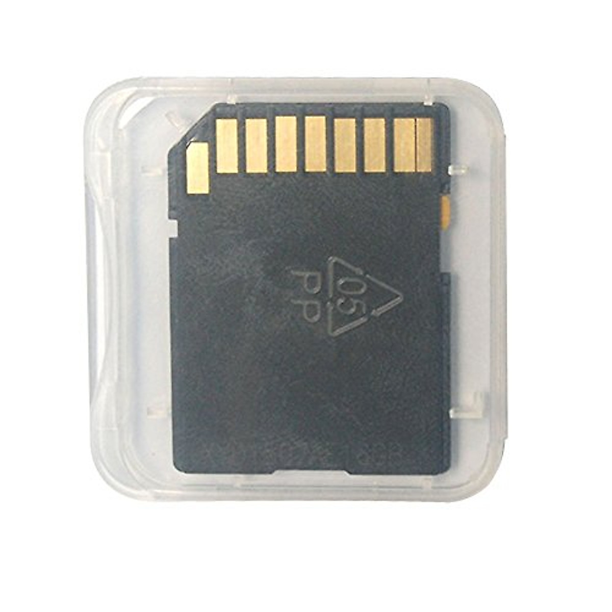 SD Card Holder, WOVTE Plastic SD MMC SDHC PRO Duo Memory Card case Holder Jewelery Case Transparent White Pack of 20