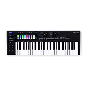 Novation Launchkey 49 MK3 49 Key USB MIDI Keyboard Controller Bundle with Headphones and Keyboard Stand (3 Items)