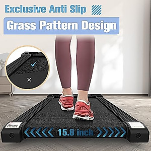 Under Desk Treadmill DISPANK 2 in 1 Walking Pad, Walking Treadmill for Home and Office, Small Treadmill Installation-Free with Remote Control and Large LED Dispaly for Jogging and Running