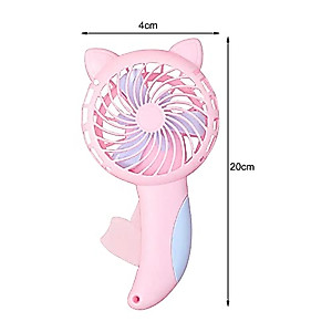 Haibinsuo Mini Fan Comfortable Grip Portable Manual Mini Handheld Fan for Home Pink