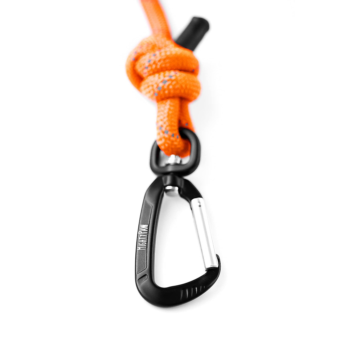Mighty Paw Rope Dog Leash - Durable Climbing Lead - Reflective Stitching - Comfort Handle - Suitable for All Pet Sizes - Heavy Duty Dog Leash with Carabiner - Long Dog Leash - (6 Feet, Orange)