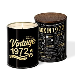 Happy 53th Birthday Candles Gifts for Women Men, Back in 1972 Scented Candles Gifts,1972 53th Birthday Home Decorations 53Years Old Gift for Husband Wife Dad Mom
