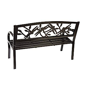 Plow and Hearth Dragonfly Metal Garden Bench