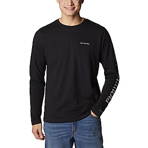 Columbia Men's Thistletown Hills Long Sleeve Logo Tee, Black, X-Large