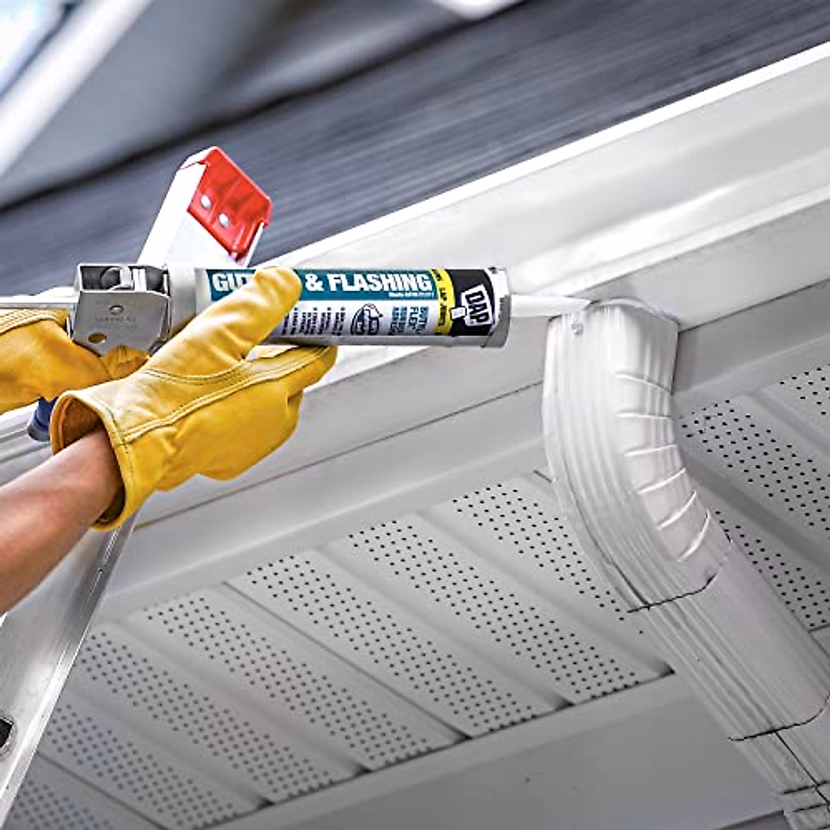 DAP 070798181847 Bf Gutter & Flashing White Raw Building Material, 10.1 oz