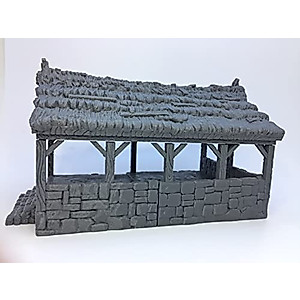 HERO Creations Lumber Mill RPG - Dungeons and Dragons - DND - Pathfinder - Diorama - Figurine Miniature (Gray/Unpainted)