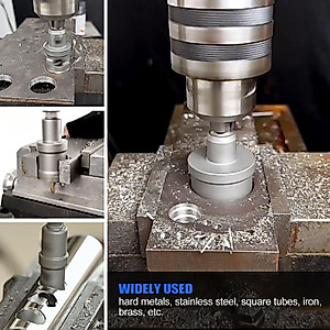 Hole Saw Kit for Metal - 16Pcs TCT 5/8"-2-1/4" Inch Carbide Hole Cutter Set, for High Precision Cutting of Stainless Steel, Iron, Copper, Brass