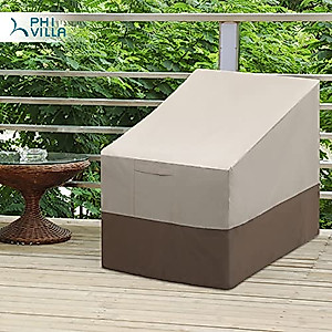 PHI VILLA Patio Adirondack Chair Covers, Outdoor Furniture Cover Waterproof & Heavy Duty Deep Seating Lounge Chair Cover for Deck Lawn Garden, Medium, W31 x D38 x H31