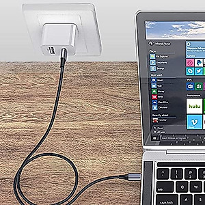 BoxWave Cable Compatible with Innioasis G1 - DirectSync PD Cable (10ft) - USB-C to USB-C (100W), Long 10 Foot PD Braided Nylon Alloy Cable - Jet Black