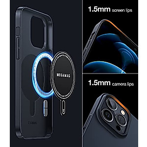 TORRAS Magnetic Slim Designed for iPhone 12 Pro Case/iPhone 12 Case Ultra Thin Durable Protection Hard Silky Matte Finish iPhone 12 MagSafe Case 6.1'', Graphite Black