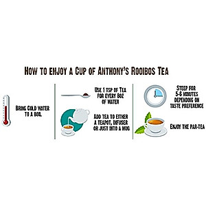 Anthony's Organic Red Rooibos Loose Leaf Tea, 1 lb, Gluten Free, Non GMO, Non Irradiated, Keto Friendly