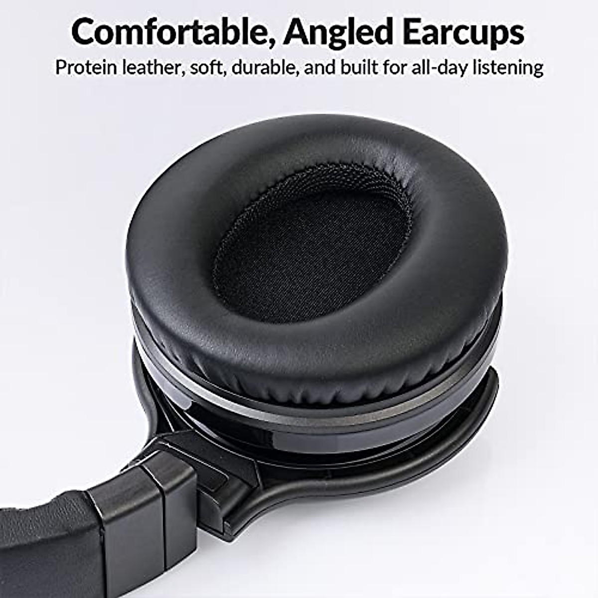 Silensys E7 PRO Active Noise Cancelling Headphones Bluetooth Headphones with Microphone Deep Bass Wireless Headphones Over Ear, Comfortable Fit, 30H Playtime for TV/Computer/Cellphone, Black