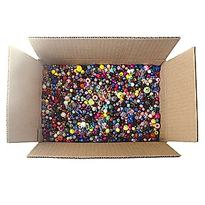 The Beadery Bonanza 5LB of Mixed Craft Beads, Sizes, Multicolor