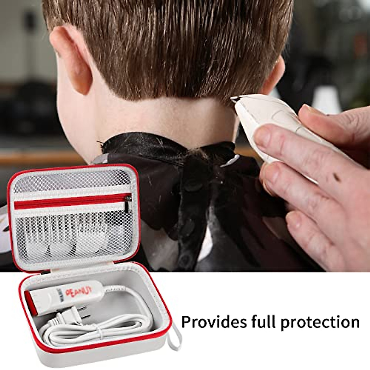 Case Compatible with Wahl Professional Peanut Hair and Beard Clipper Trimmer #8655 8685 8663 8331 08655-3901. Hair Clipper Organizer Holder for Attachment Comb,Oil,Blade Guard (Box Only)-White