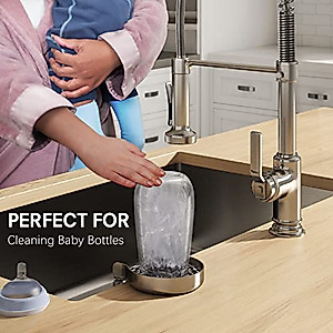 DJS Stainless Steel Glass Rinser, Bottle Washer for Sink, Kitchen Sink Accessories, Baby Bottle Washer, Cup Washer for Bar. DJS-GR-001N