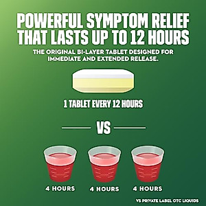 Mucinex DM 12Hr Maximum Strength Chest Congestion & Cough Medicine For Adults, Cold And Cough Medicine for Excess Mucus Relief, 1200 mg Guaifenesin & 60 mg Dextromethorphan HBr, 28 Bi-Layer Tablets