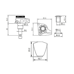 Guyker 6Pcs Guitar Locking Tuners (3L + 3R Handed) – 1:21 Lock String Sealed Tuning Key Pegs Machine Heads with Keystone Knob Replacement for LP, SG, TL Style Electric or Acoustic Guitars – Chrome