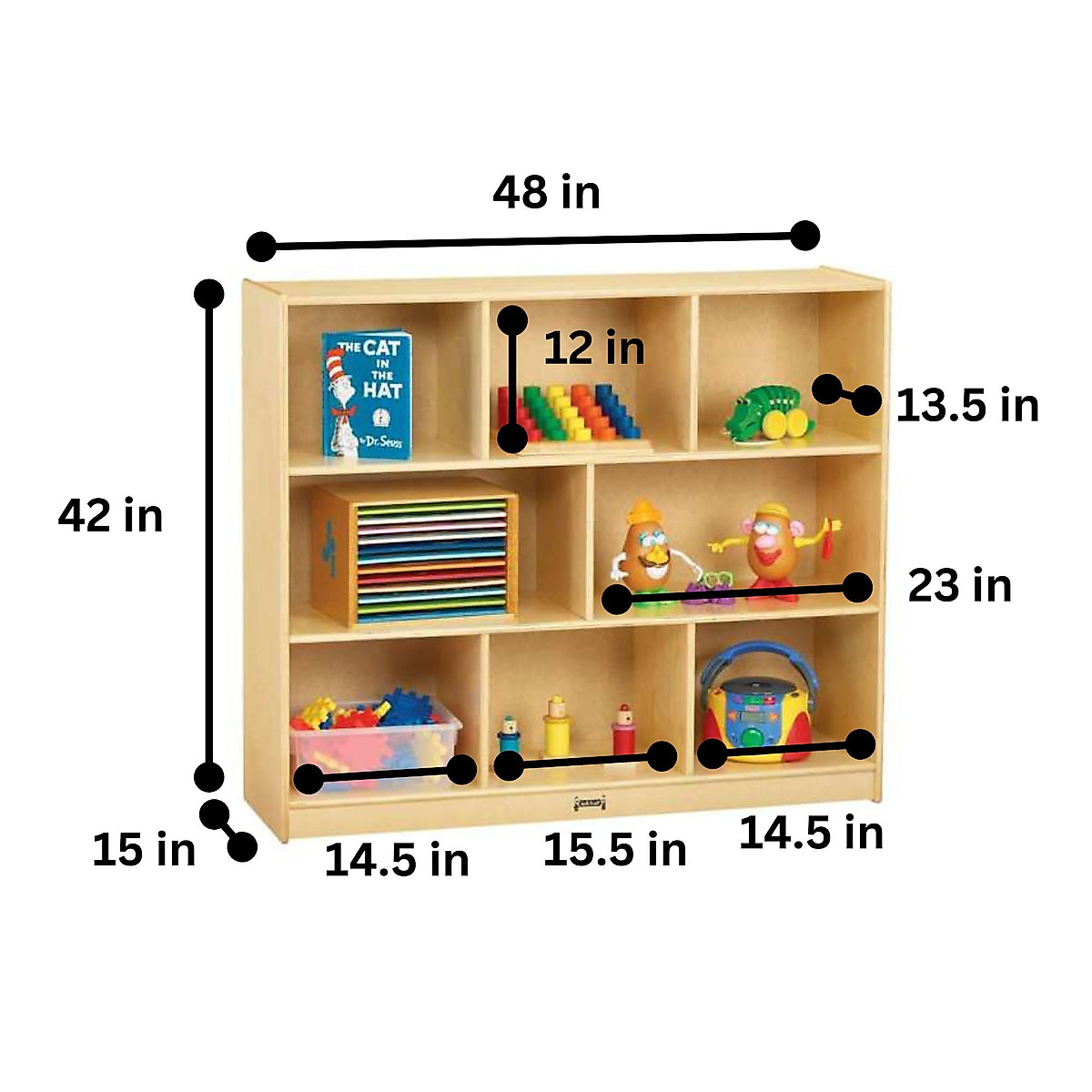Jonti-Craft 0469JC Mega Mobile Single Storage Unit Shelf - Kids Classroom Shelves