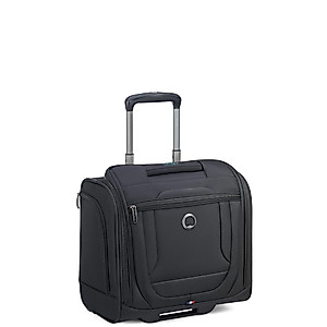 DELSEY PARIS Helium DLX Softside Luggage Under-Seater with 2 Wheels, Black, Carry on 16 Inch
