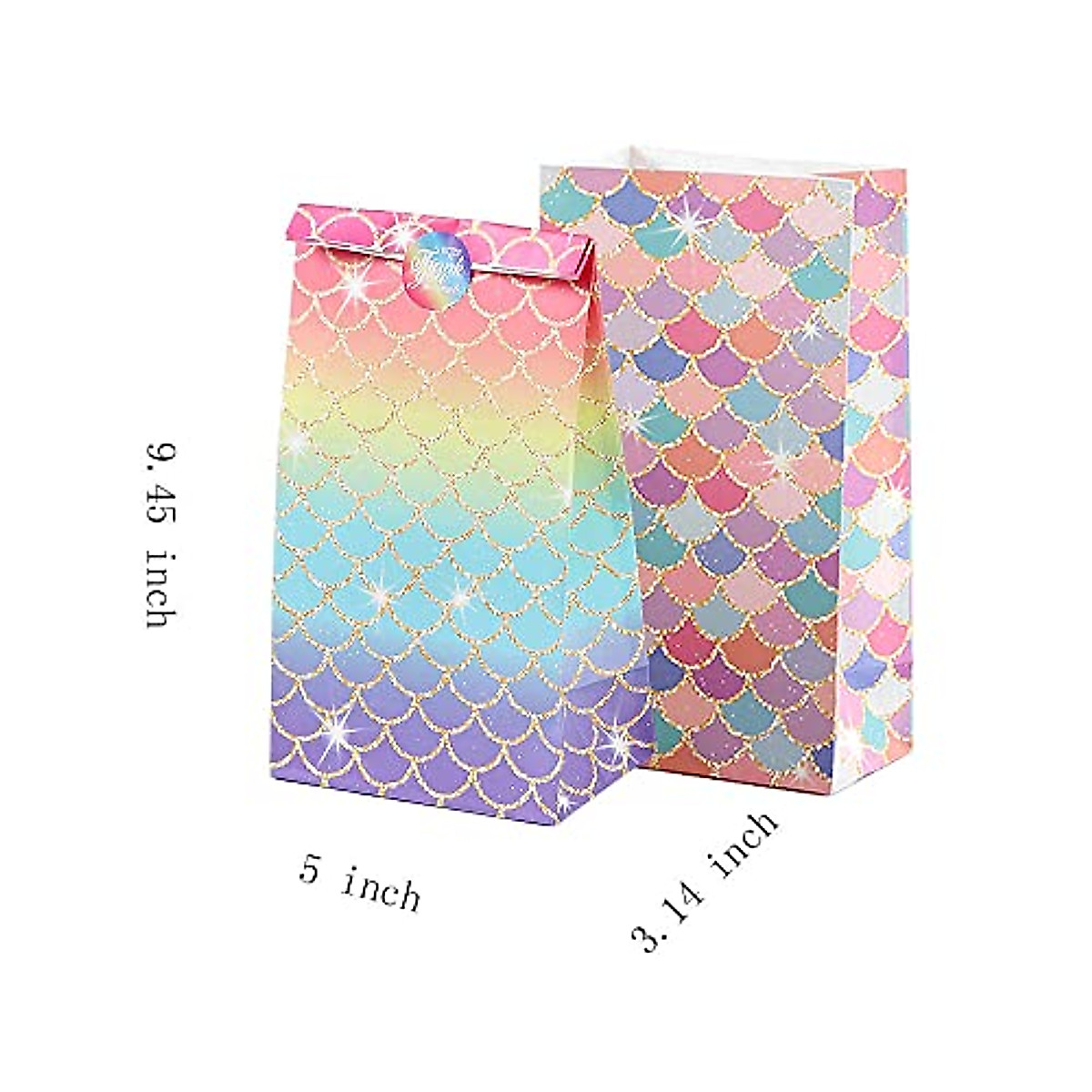 RELYRUNK Tie Dye Paper Treat Kids Party Favors Goodie Small Mini Bags, Christmas Halloween Goody Candy Gift Bags For Kids Birthday 30 Pcs