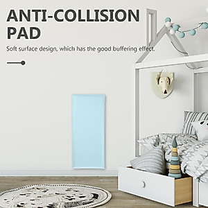 DECHOUS 3D Anti-Collision Wall Padding for Kids, 5Pcs Upholstered Wall Panels, Peel and Stick Headboard Panels Nursery Playroom Soft Wall Padded for Kids Room Wall Protection