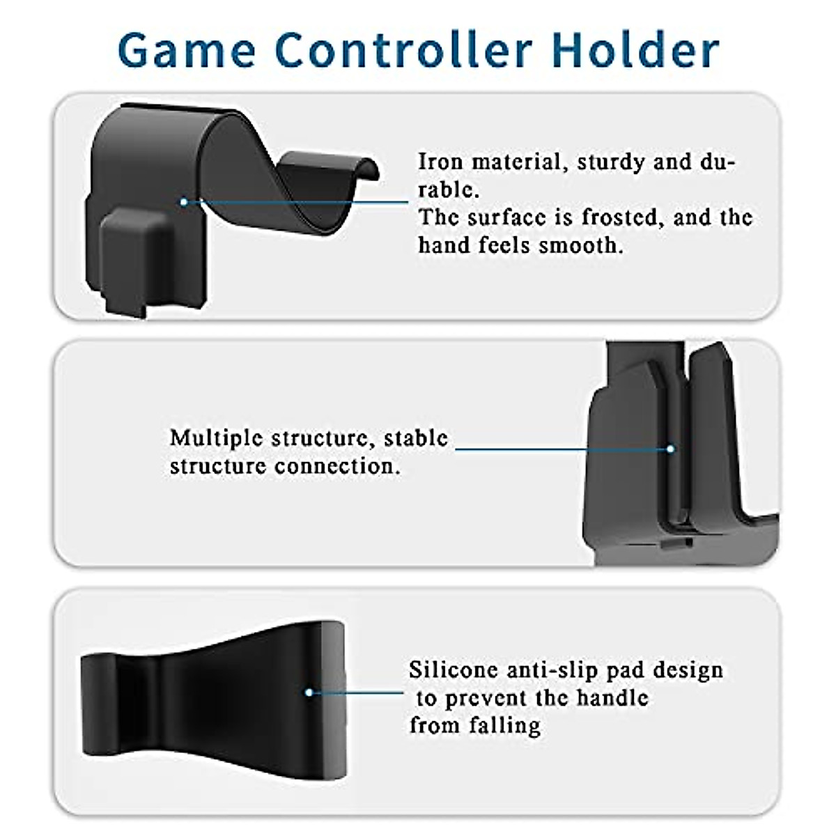 UPOK Wall Mount for PS5 - Accessories Playstation 5 Digital/Disc Edition Console Floating Shelf Behind TV, with 2 Detachable Controllers Holder Rack, Solid Metal Stand Kit, Easy Installation