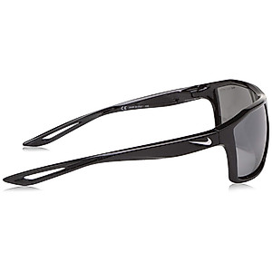 Nike EV1061-010 Legend S Frame Grey with Silver Mirror Lens Sunglasses, Black/White