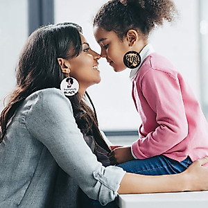 12 Pairs African Map Wooden Earrings African Women Dangle Earrings Natural Ethnic Earrings (Classic Style)