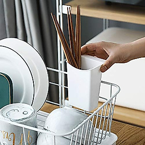 PDGJG Stainless Steel Dish Drainer Drying Rack Removable Rust Proof Utensil Holde for Kitchen Counter Storage Rack ( Color : Blue )