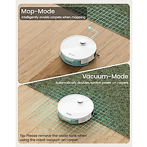 Lefant N3 Robot Vacuum and Mop Combo, Precision Mapping with Lidar & dToF Sensors, Max 4000Pa Suction, Ultrasonic Carpet Detection, Robotic Vacuum Cleaner with Sonic Mopping, WiFi/App/Alexa Control