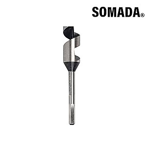 SOMADA 1-Inch x 12-Inch Auger Drill Bit for Wood, Hex Shank 3/8-Inch, Ship Auger Long Drill Bit for Soft and Hard Wood, Plastic, Drywall and Composite Materials