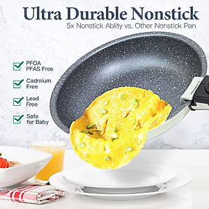 Motase 12pcs Pots and Pans Set, Nonstick Cookware Sets Detachable Handle, Induction Kitchen Cookware Set Non Stick with Removable Handle, RV Cookware Set, Oven Safe, White