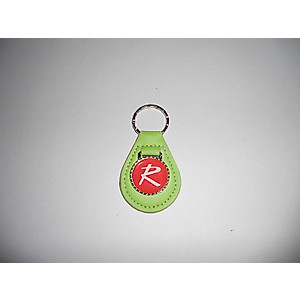 AMC RAMBLER R LOGO LEATHER KEYCHAIN - BRIGHT GREEN