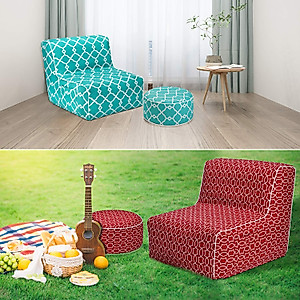 Inflatable Ottoman footrest Stool with Portable air Pump and Storage Bag or Pouch Used for Outdoor or Indoor Travel Portable Camping Backyard Patio Garden Home Yoga footrest Stool (Grey)