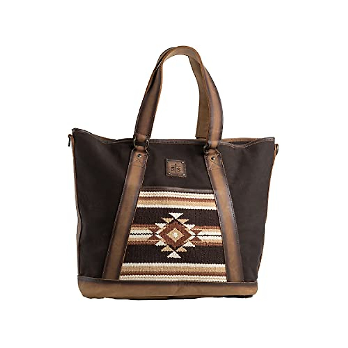 STS Ranchwear Women's Multifunctional Large Capacity Travel Shopper Sioux Falls Collection Carry All Bag with Shoulder Strap, Brown