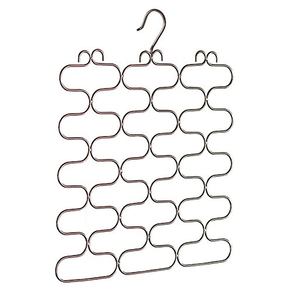 DecoBros Supreme 23 Loop Scarf/Belt/Tie Organizer Hanger Holder, Chrome