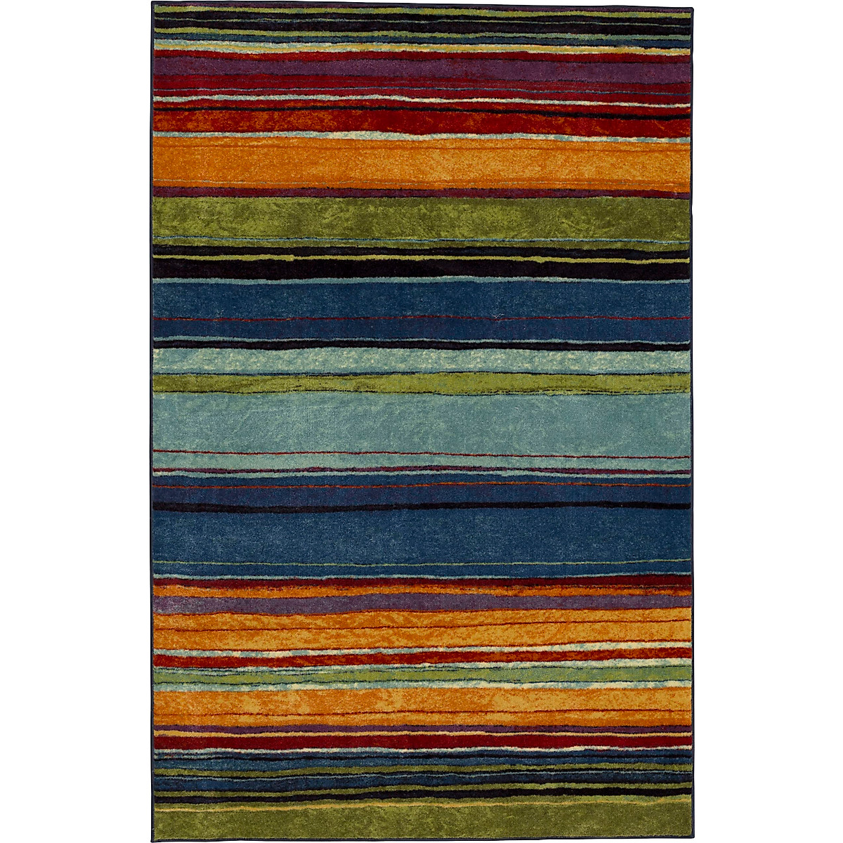 Mohawk Home Rainbow Stripe 1' 8" x 2' 10" Area Rug - Multicolor - Perfect for Living Room, Dining Room, Office