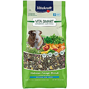 Vitakraft Vita Smart Guinea Pig Food - Complete Nutrition - Premium Fortified Blend with Timothy Hay for Guinea Pigs, 8 Pound (Pack of 1)