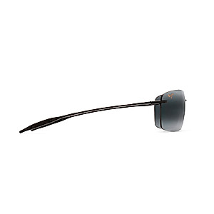 Maui Jim Men's and Women's Lighthouse Polarized Rimless Reading Sunglasses, Gloss Black/Neutral Grey, Medium, +2.5