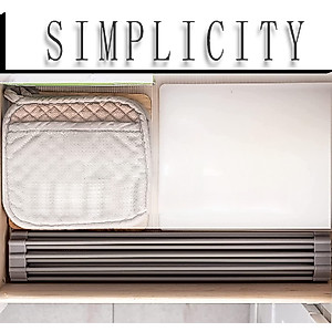 Over-The-Sink --20.5 inches Roll-Up Dish Drying Rack, Made of Silicone Wrapped Steel, Multipurpose -No Occupying Space Heat Resistant Roll Up Dish Drying Rack - Fit for Stainless Steel Sink ( Large)