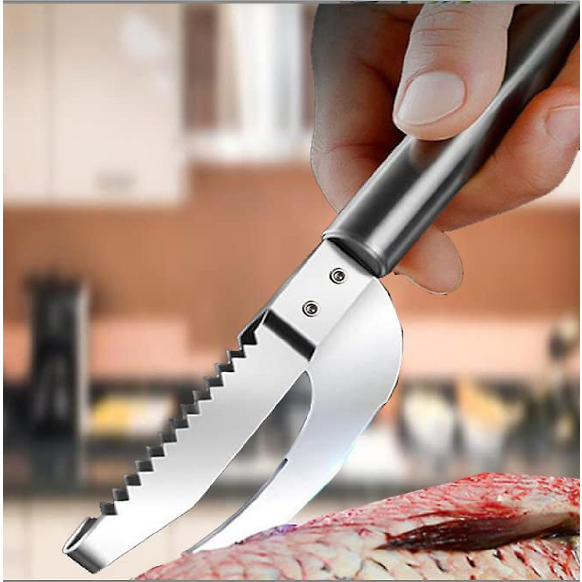 UnisonPet Fish Scaler Tool Fish Scale Knife Cut/Scrape/Dig 3-in-1 Multifunction Fish Scale Knife Fish Scale Remover Household Kitchen Fish Scale Tool