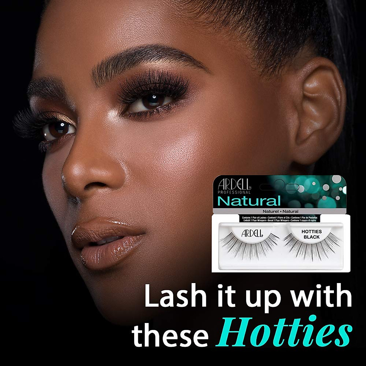 Ardell Natural Lashes False Eyelashes Hotties Black (4 pack)
