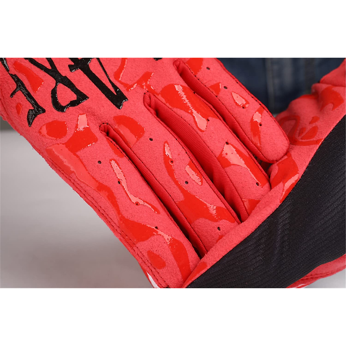 EXCEREY Red Cycling Gloves Mountain Bike Gloves for Outdoor Sports, Driving, Climbing for Men & Women (Red, M)