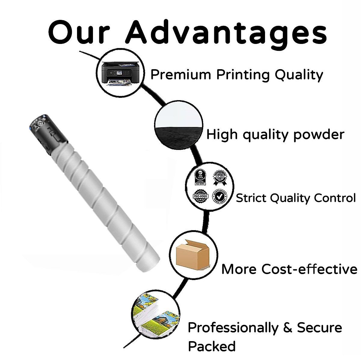 RIOMAN TN516 Toner Cartridge Compatible Replacement for Konica Minolta TN516 to Use with Bizhub 458E 558E 658E Toner Printer 2Black