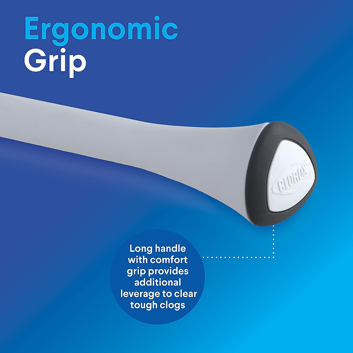 Clorox Toilet Plunger and Hideaway Caddy Bathroom Combo, White/Grey